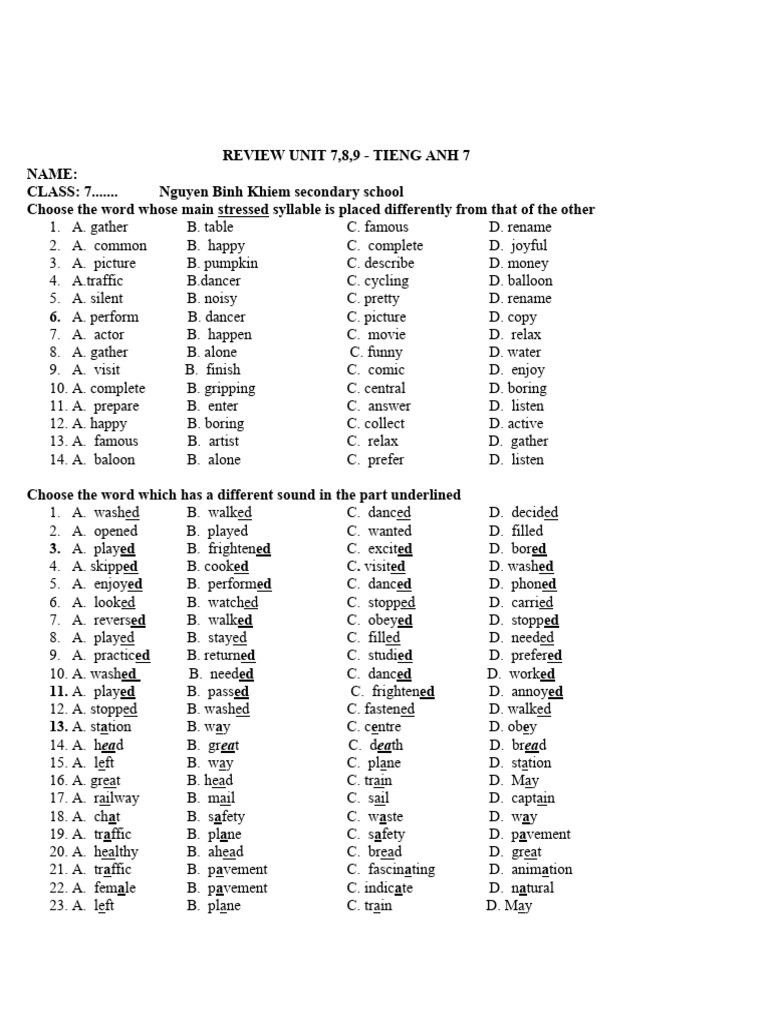 Review U7,8,9. E7 | PDF | Halloween | Christmas