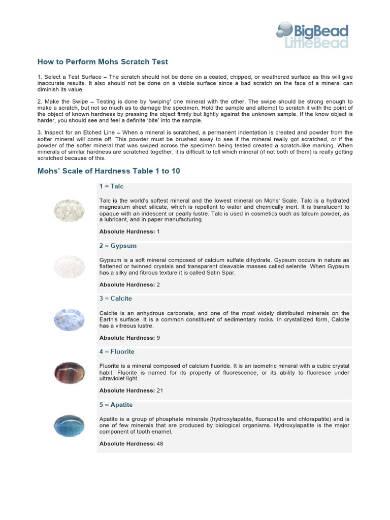 BBLB Mohs Scale Hardness | PDF