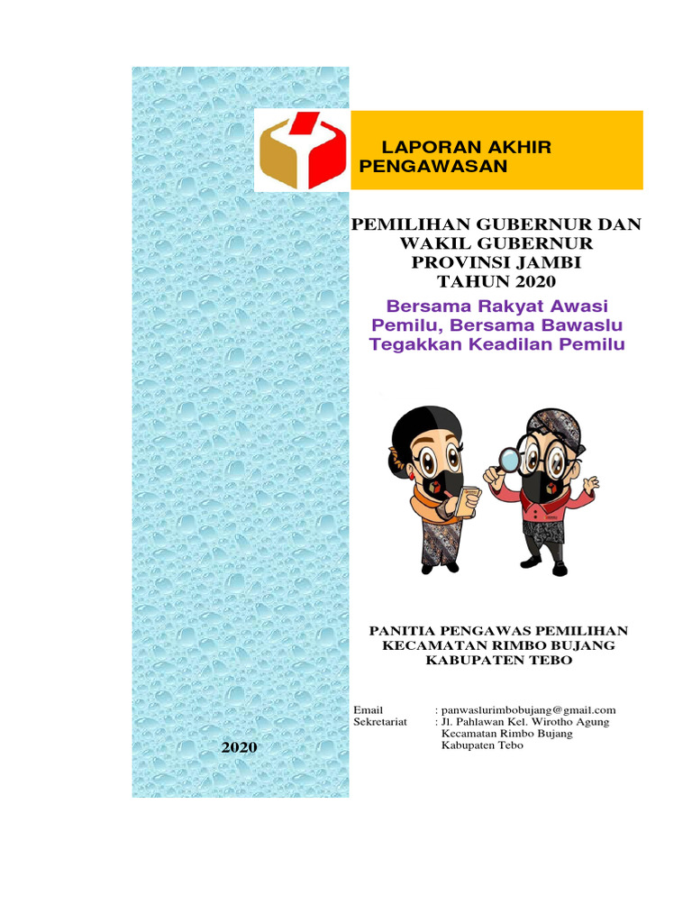 Contoh Cover Laporan Akhir Panwaslu | PDF