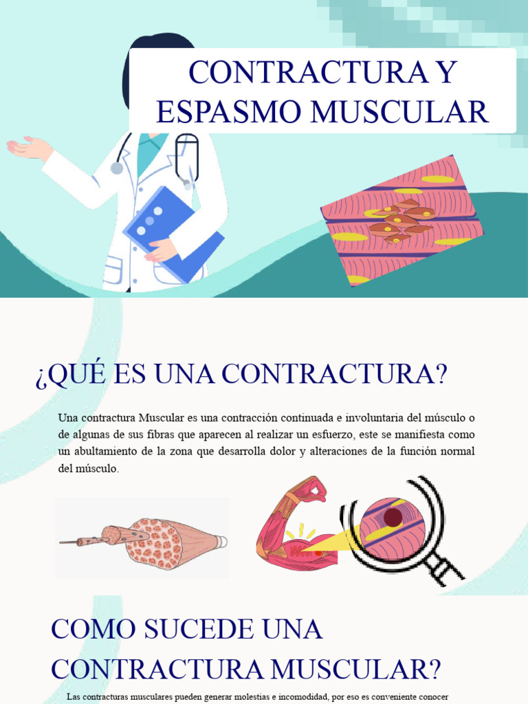 Contractura y Espasmo Muscular | PDF