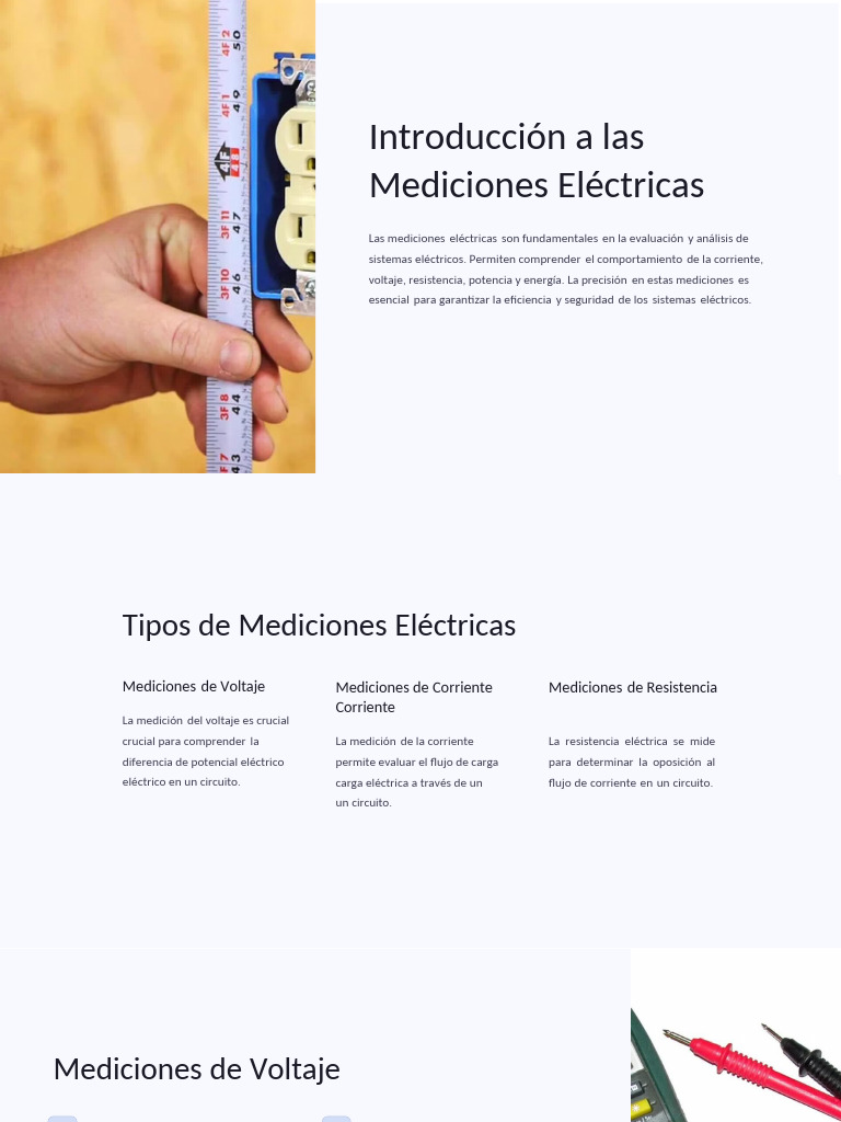 Mediciones Electricas Pdf Ingenieria Eléctrica Voltaje