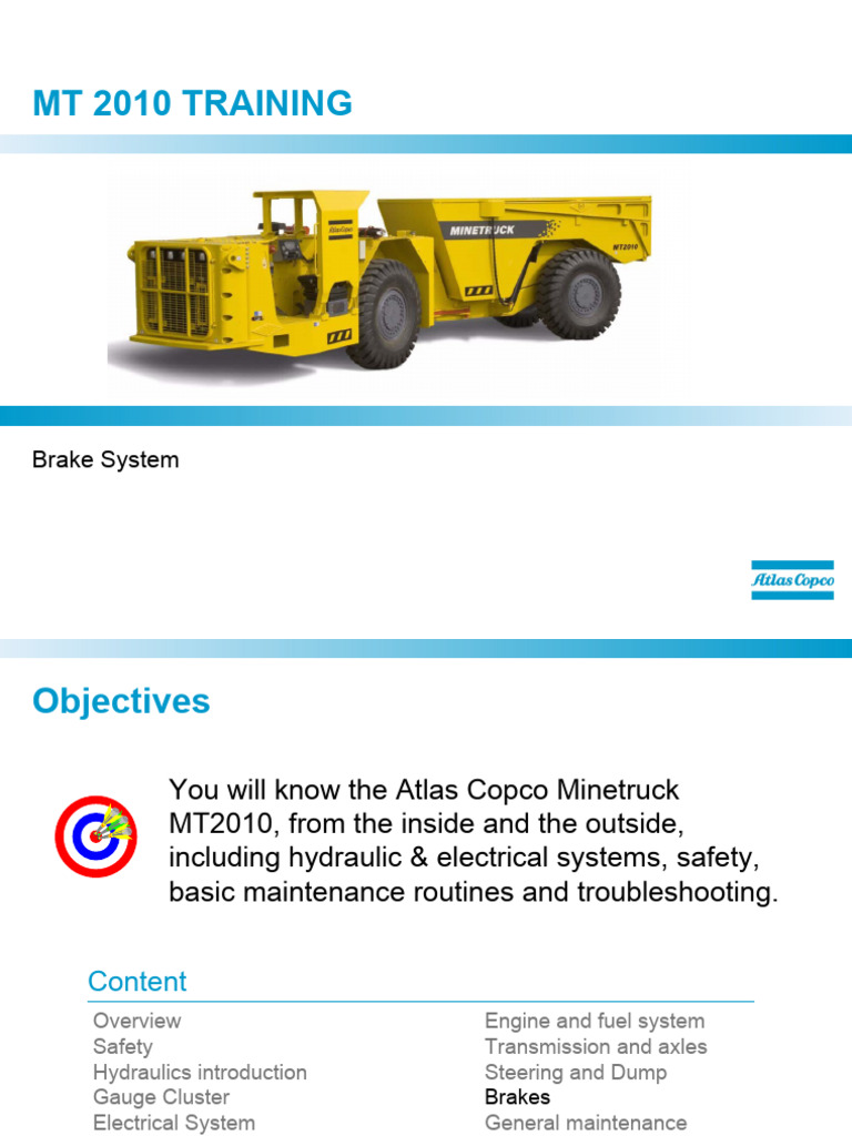 MT2010 Dump Truck Brake System Guide | PDF