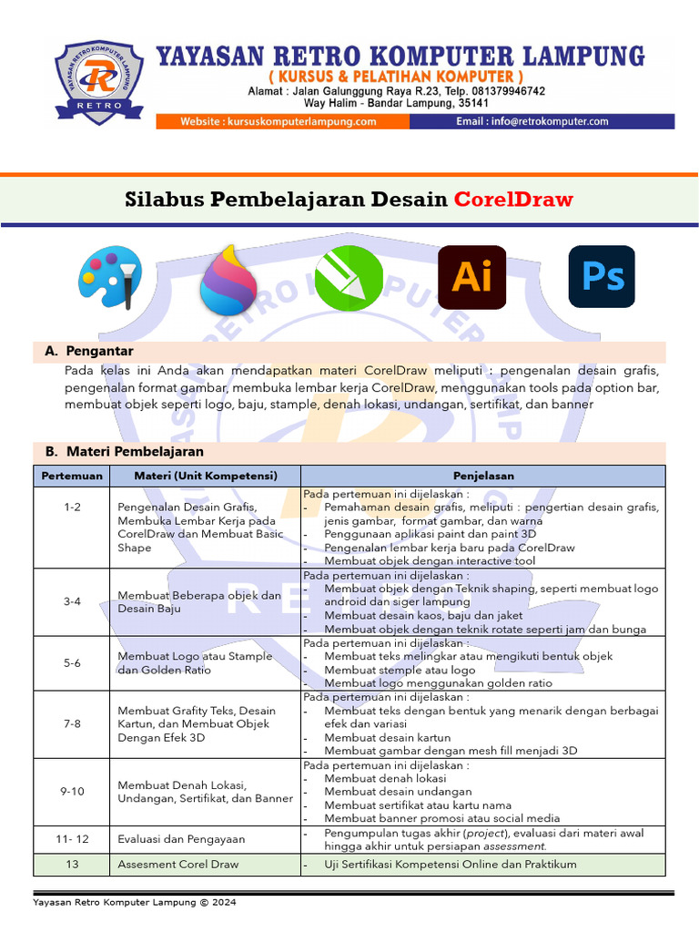 Silabus Desain Corel | PDF | Seni