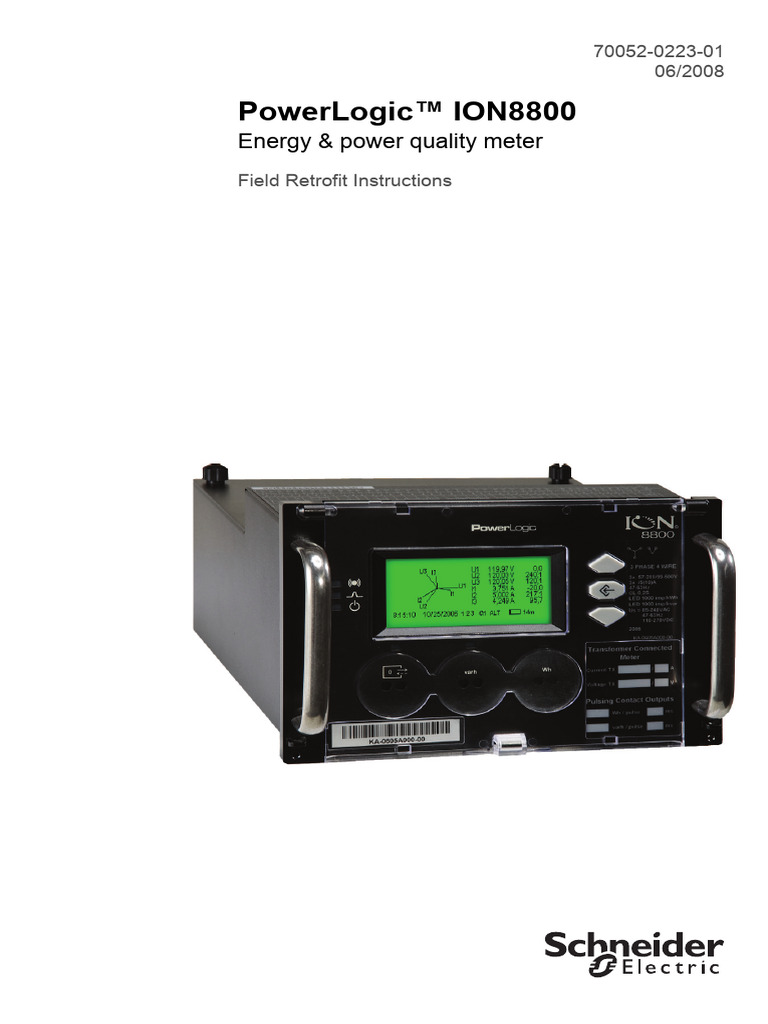 Ion8800 Power Meter | PDF | Power Supply | Electrical Connector