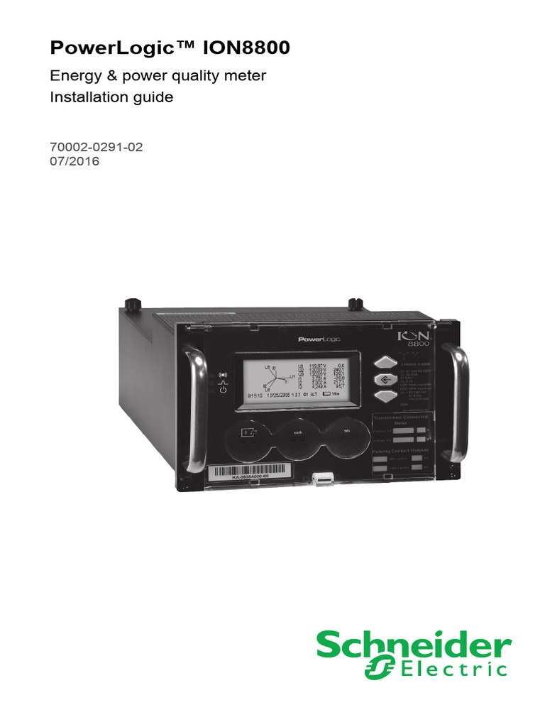 PowerLogix ION8800 | PDF | Alternating Current | Switch