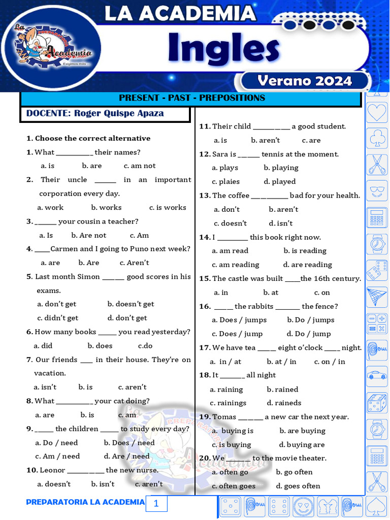 Aptitudinal English Exercises | PDF