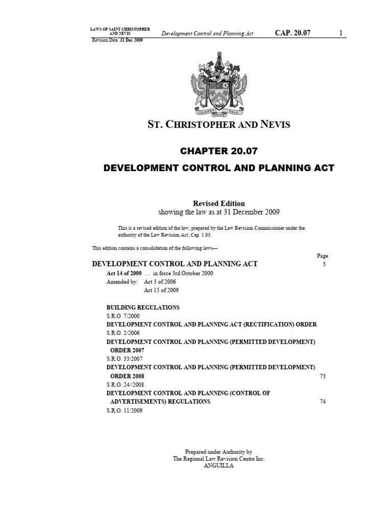 Development Control & Planning Act Overview | PDF | Environmental ...