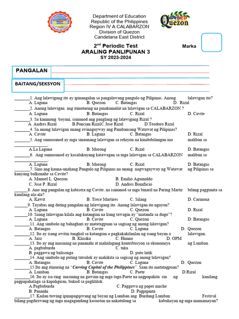 2ND PT AP 2022-2023 | PDF