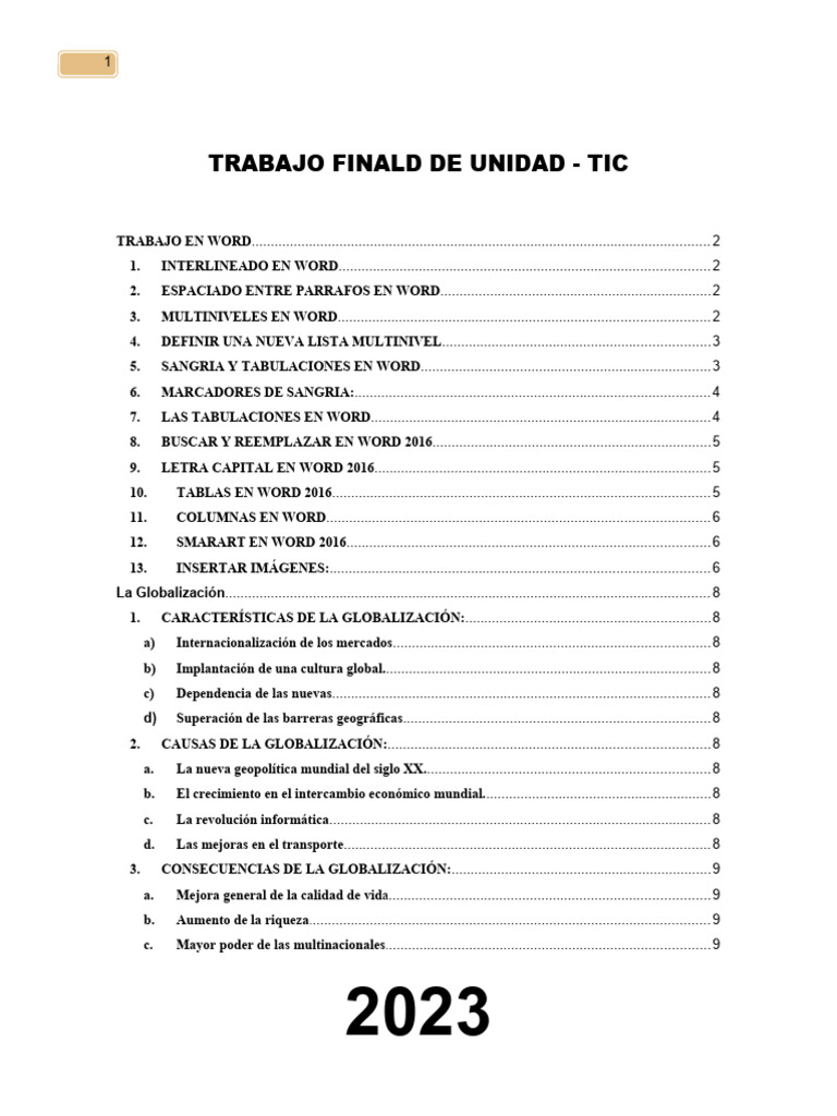 Examen De Tic Pdf Globalización Microsoft Word