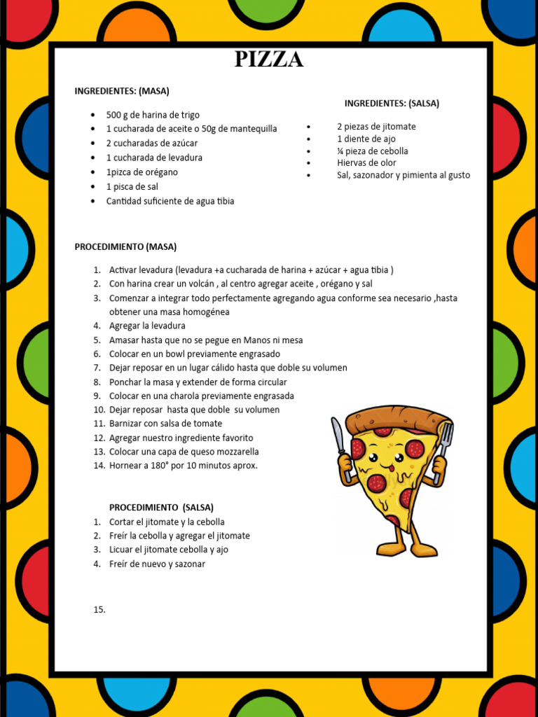 PIZZA | PDF | Pizza | Alimentos
