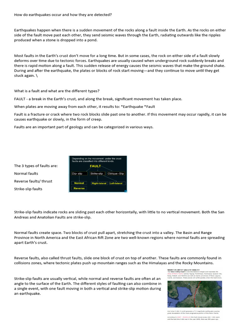 Earthquakes Notes | PDF