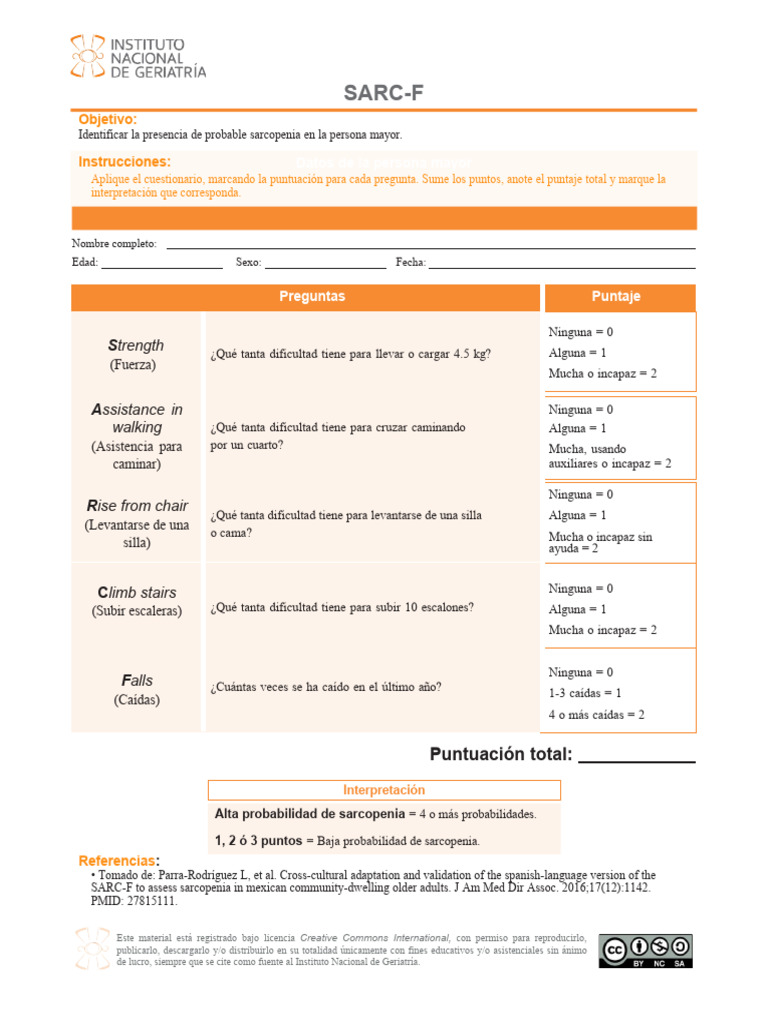 Instrumento SARC-F | PDF