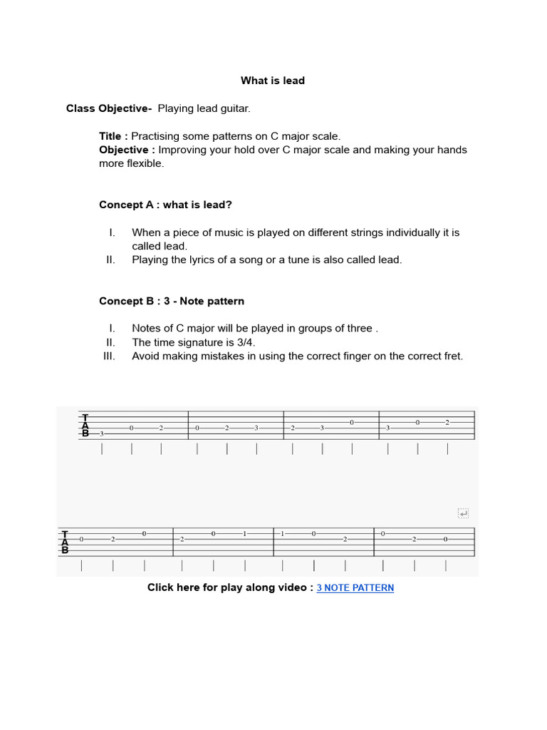 What Is Lead | PDF | Scale (Music) | Guitars
