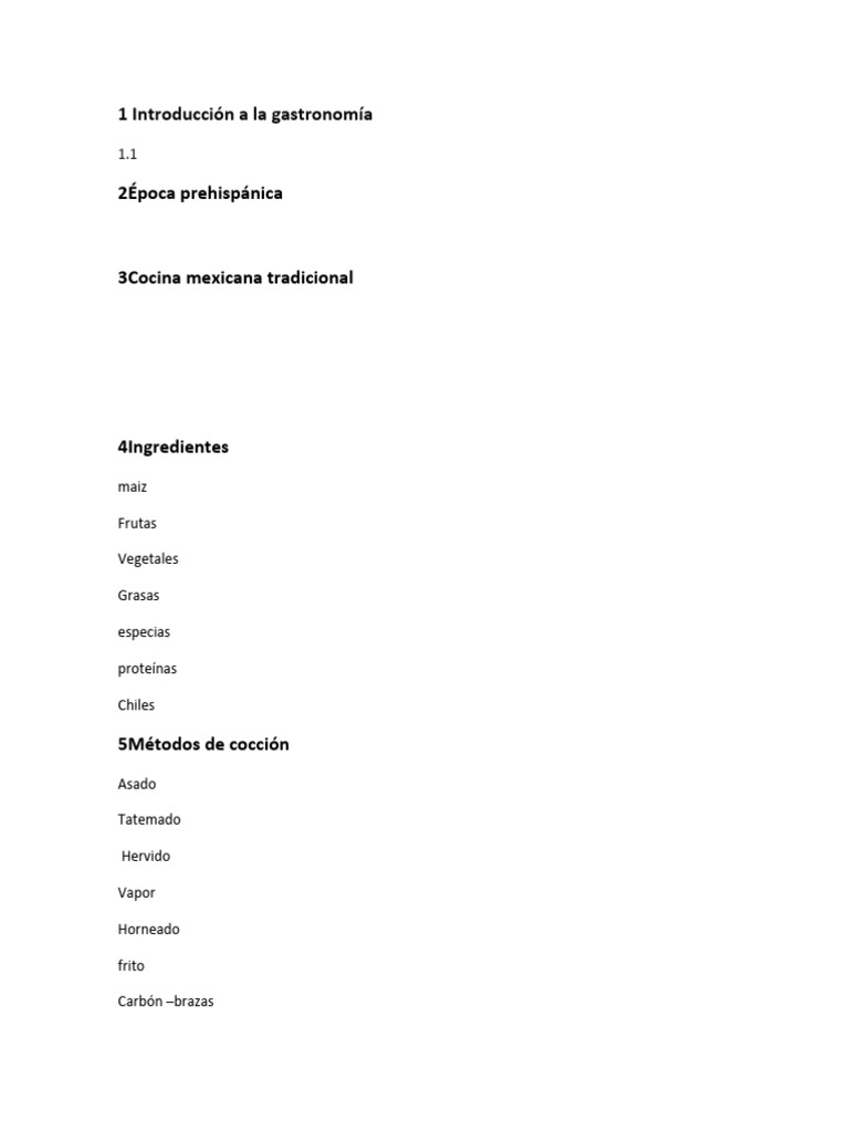 1 Introducción A La Gastronomía | PDF