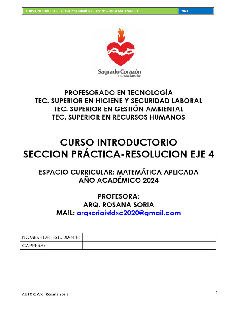 02-Cursillo 2024 - Ejercicios Resueltos-Eje 4 | Descargar gratis PDF | Fuerza | Porcentaje