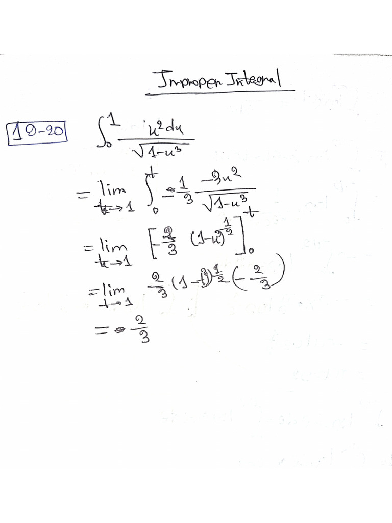 Improper Integral Pdf