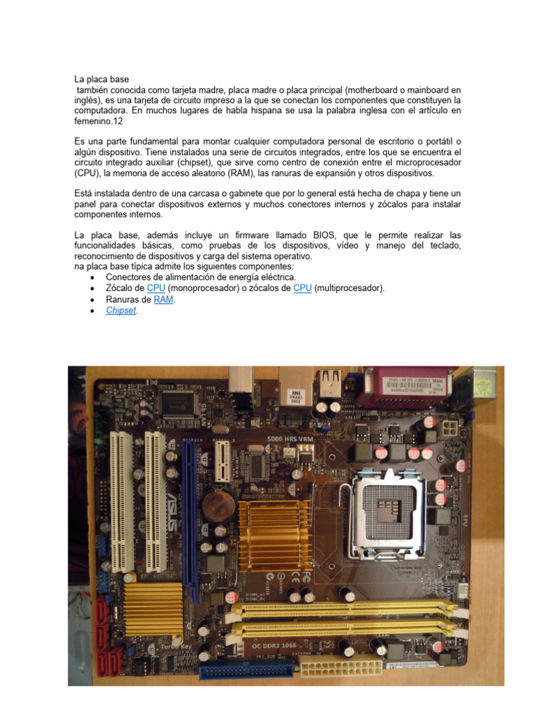 La placa base | PDF