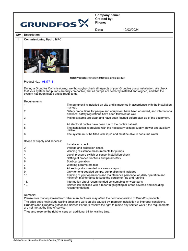 Hydro MPC Commissioning Overview | PDF | Pump | Electrical Engineering