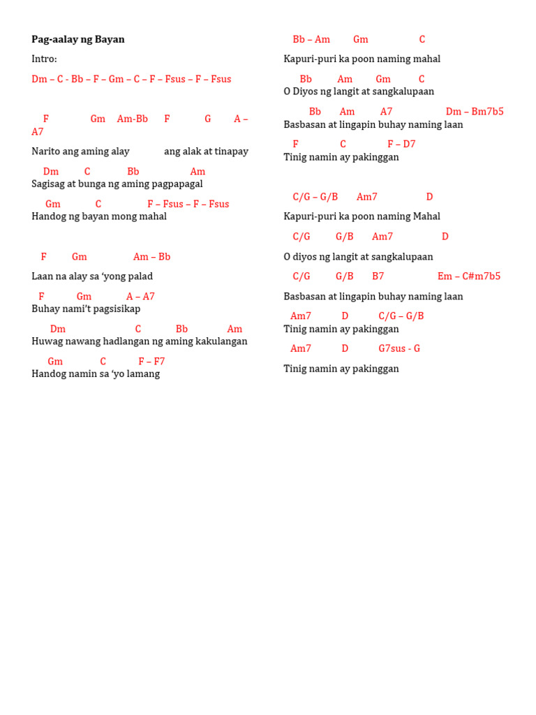 Pag-Aalay NG Bayan | PDF