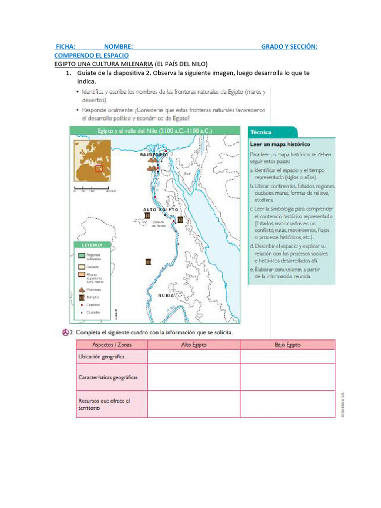Actividad Egipto I | PDF | Historia