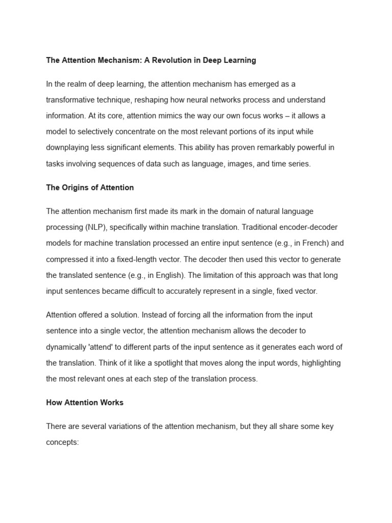 Attention Paper Summary | PDF | Attention | Deep Learning