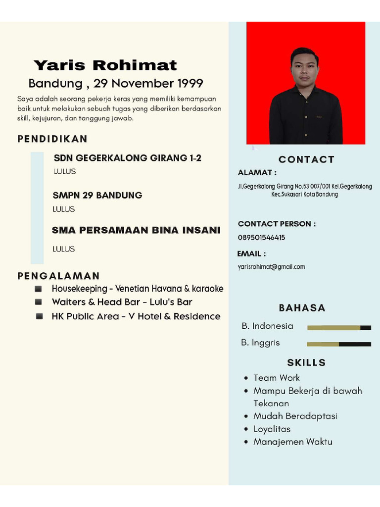 JOBSTREETEXPRESS_YarisRohimat_Resume_20240207 | PDF