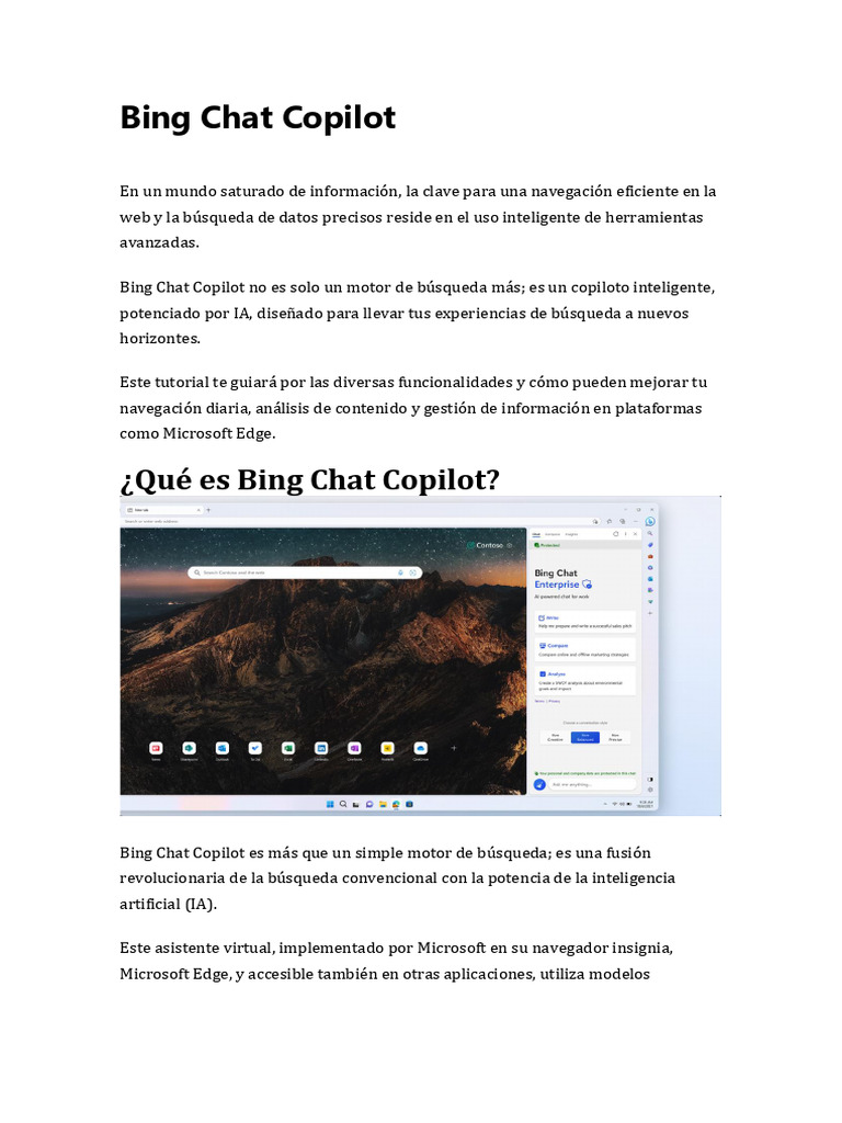 Bing Chat Copilot | PDF | Microsoft | Inteligencia artificial