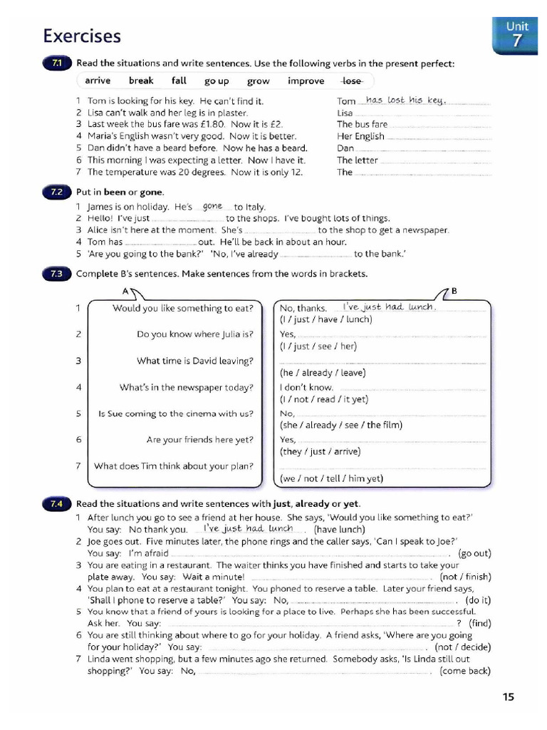 Present Perfect | PDF