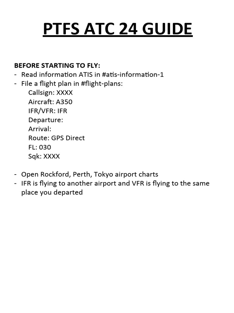 PTFS Atc 24 Guide | PDF