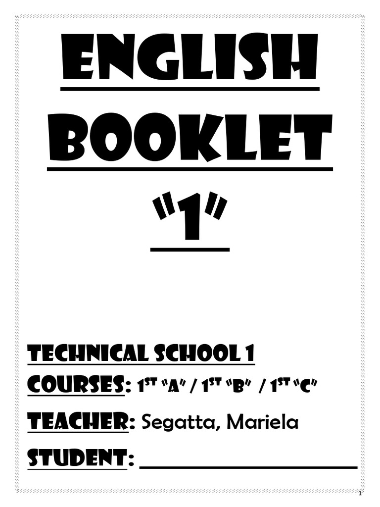 Booklet 1 - 1ro - 2024 Students | PDF | Linguistics | Languages Booklet 1 - 1ro - 2024 Students | PDF | Linguistics | Languages