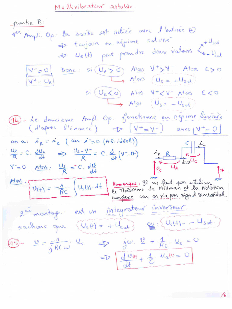 1 Electronique - Oscillateurs - Multivibrateur Astable - Corrigé Partie ...