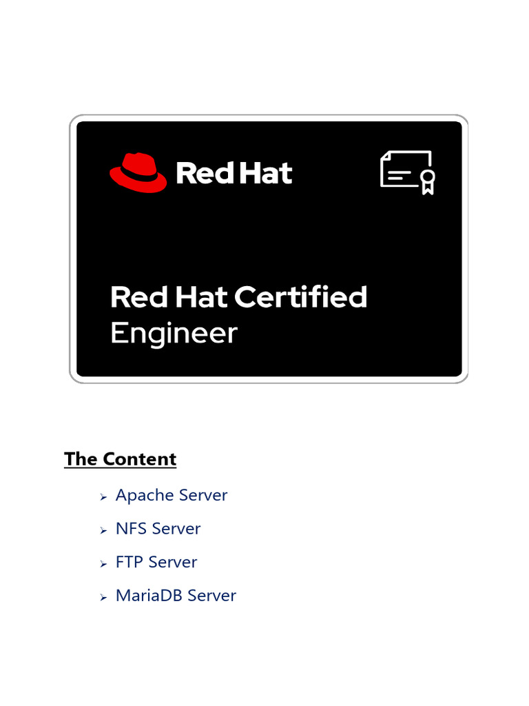 RedHat Certified Engineer Notes | PDF | File Transfer Protocol | My Sql
