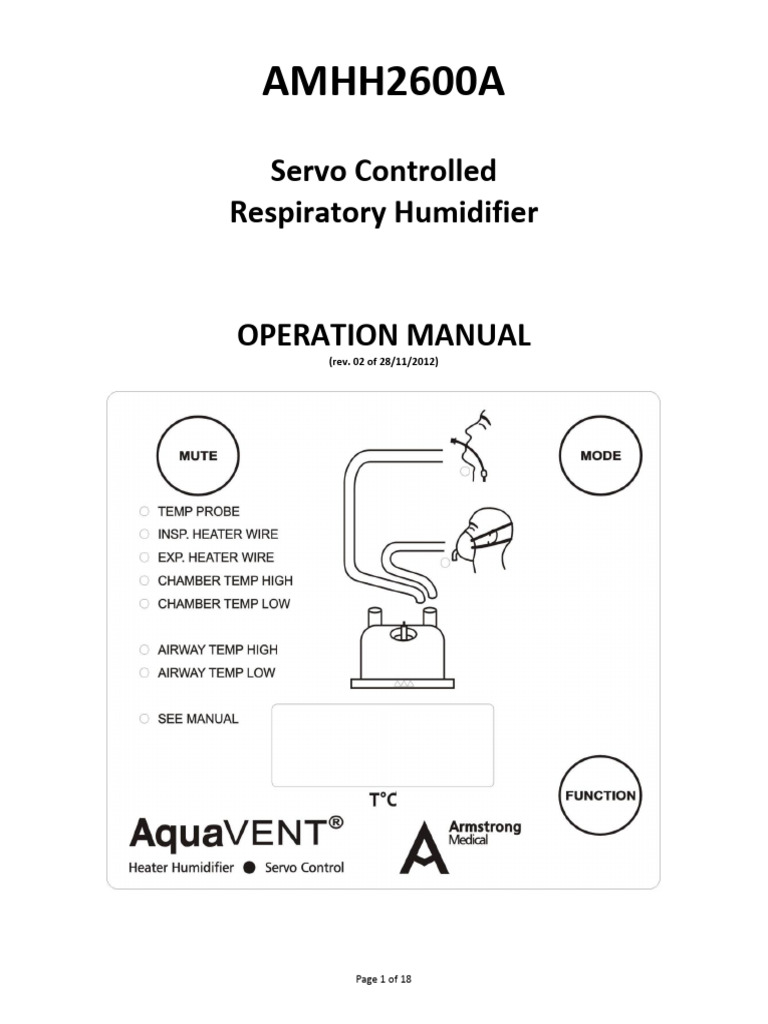 AquaVENT Heated Humidifier | PDF | Ac Power Plugs And Sockets | Humidity