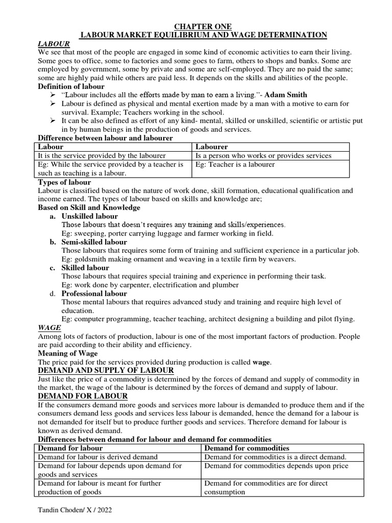 10 Notes Economics | PDF | Career & Growth