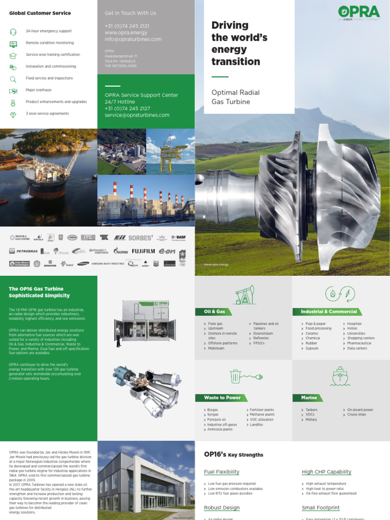 OPRA Turbines: Energy Solutions Overview | PDF | Gas Turbine | Natural Gas