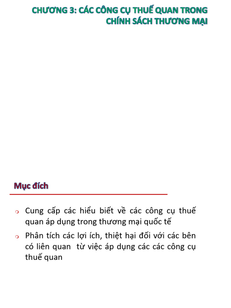 KTHQT-Chap3 SV - Cong Cu Thue Quan | PDF
