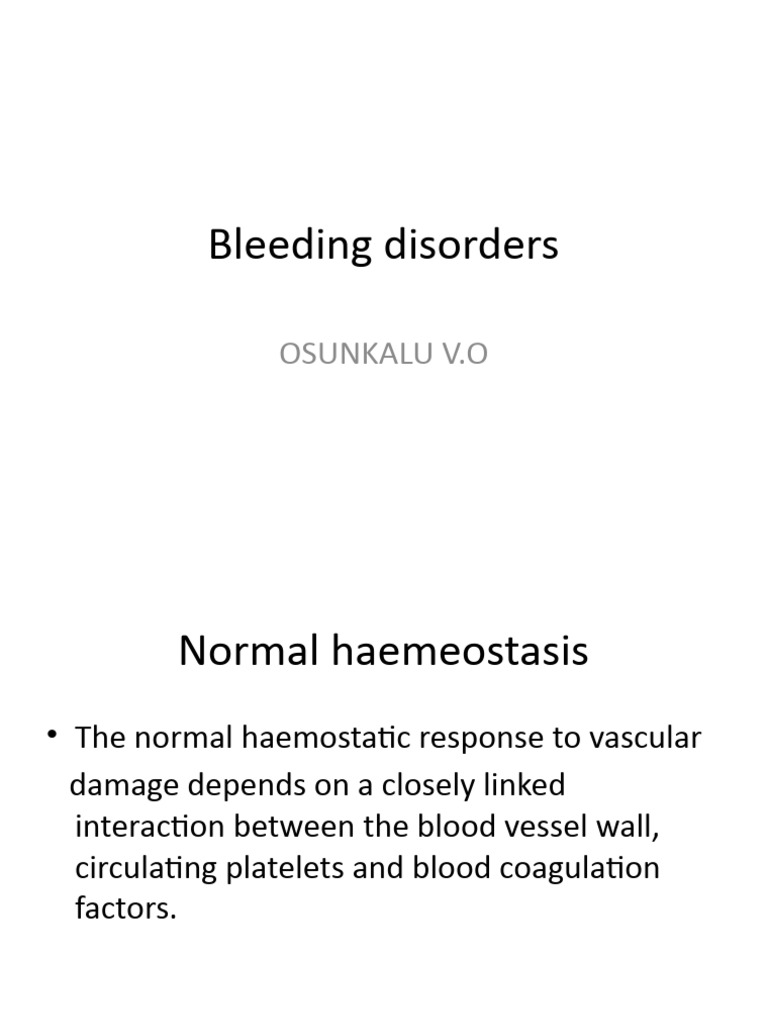 Understanding Bleeding Disorders and Hemostasis | PDF | Coagulation ...