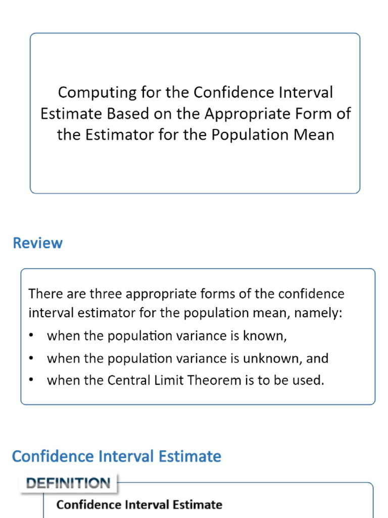 Confidence Interval | PDF