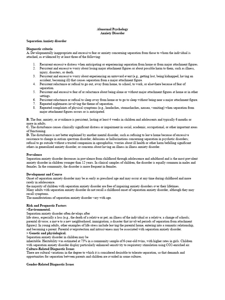 Abnormal Psychology Midterm Anxieety | PDF | Anxiety Disorder | Phobia