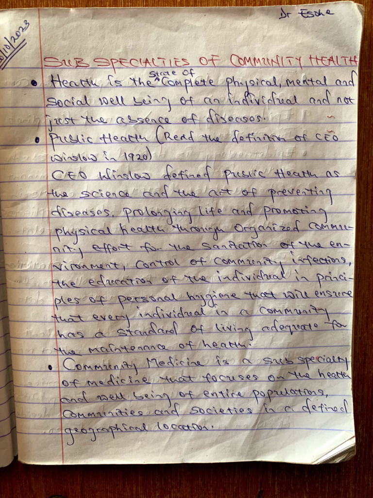 Community Health Note | PDF