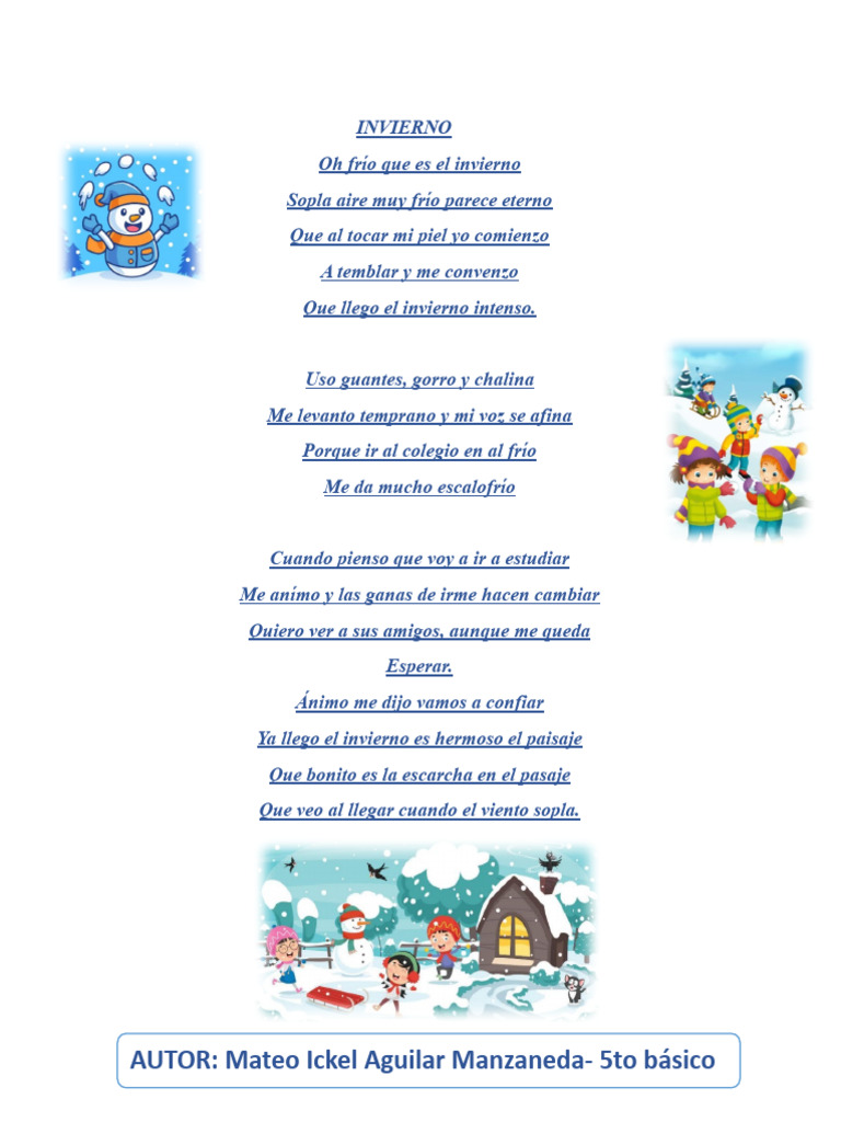 INVIERNO Poema Ivckel | PDF