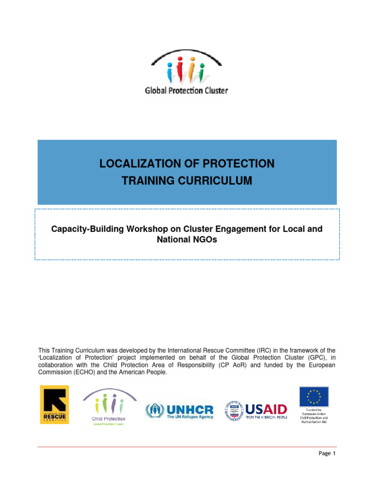 Irc Localization of Protection Workshop Facilitator Guide | PDF ...