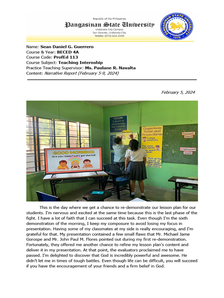 NR - Guerrero, Sean Daniel. - Feb 5-9 | PDF | Career & Growth | Self ...