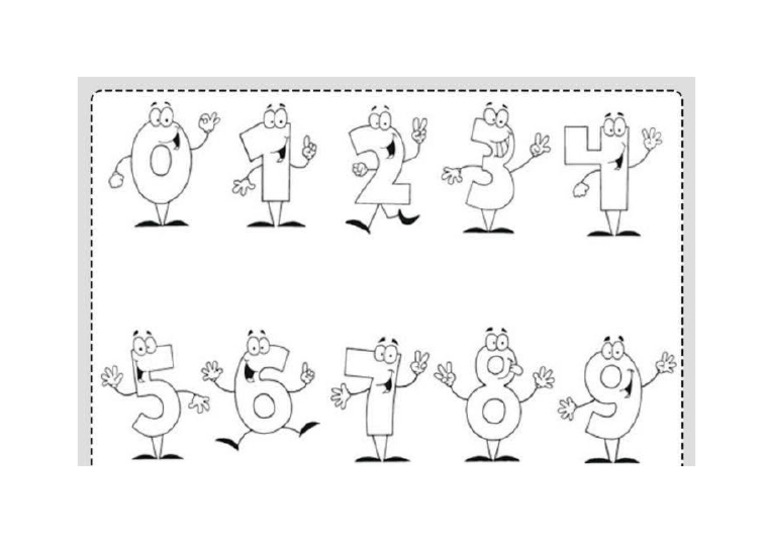 Números para Colorear Del 1 Al 9 | PDF