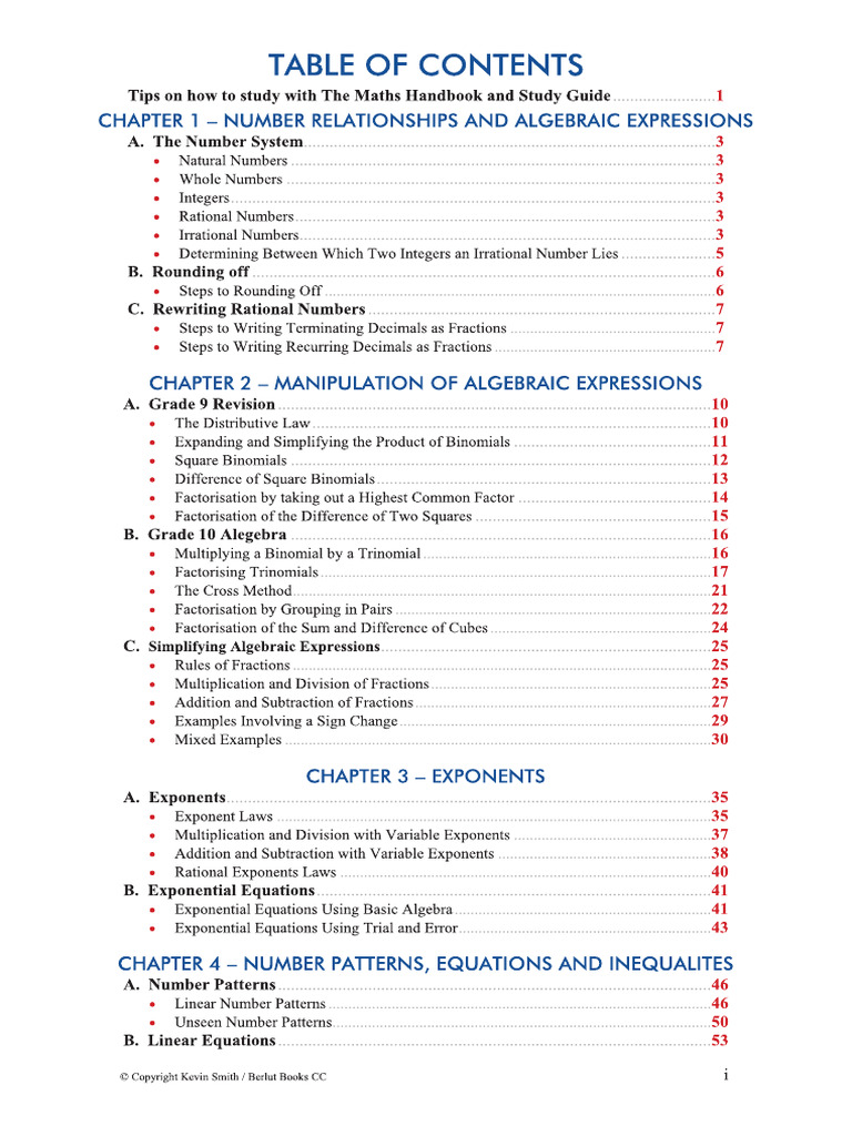 Grade 10 Maths Preview | PDF
