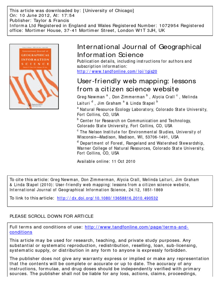 Newman 2010 | PDF | Usability | Geographic Information System