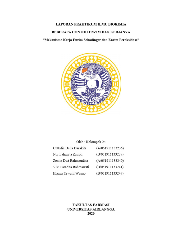 Laporan Praktikum Biokimia - Kelompok24AB - Mekanisme Kerja Enzim ...