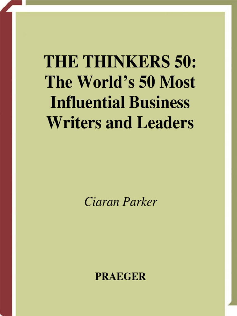 The Thinkers 50 - The World's Most Influential Business Writers and ...