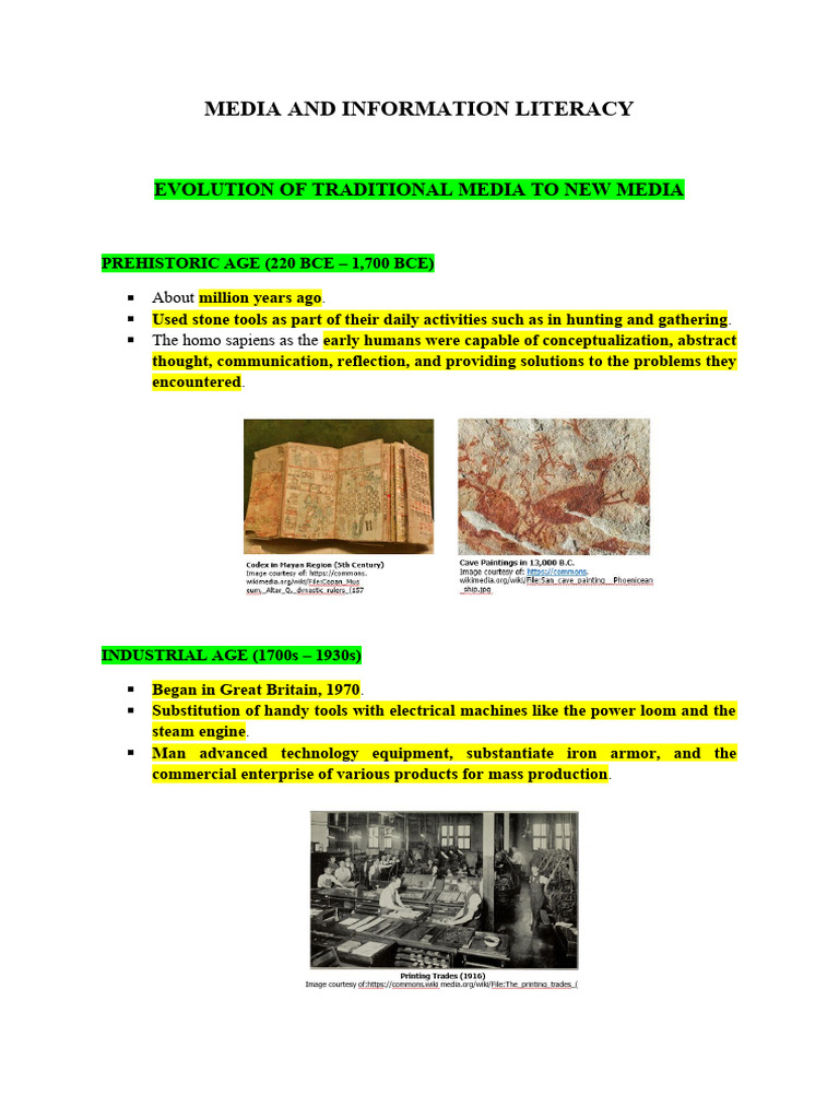 Evolution of Media: Prehistoric to Digital | PDF