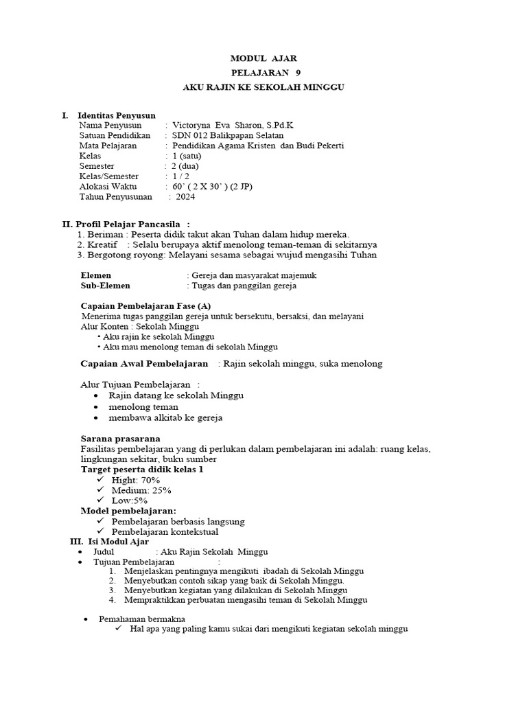 Modul Ajar Supervisi Eva Pdf
